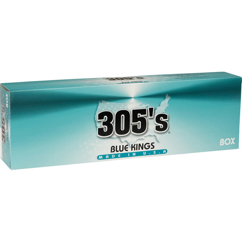305's Blue Kings Box of 10 packs - Hello Cigarettes