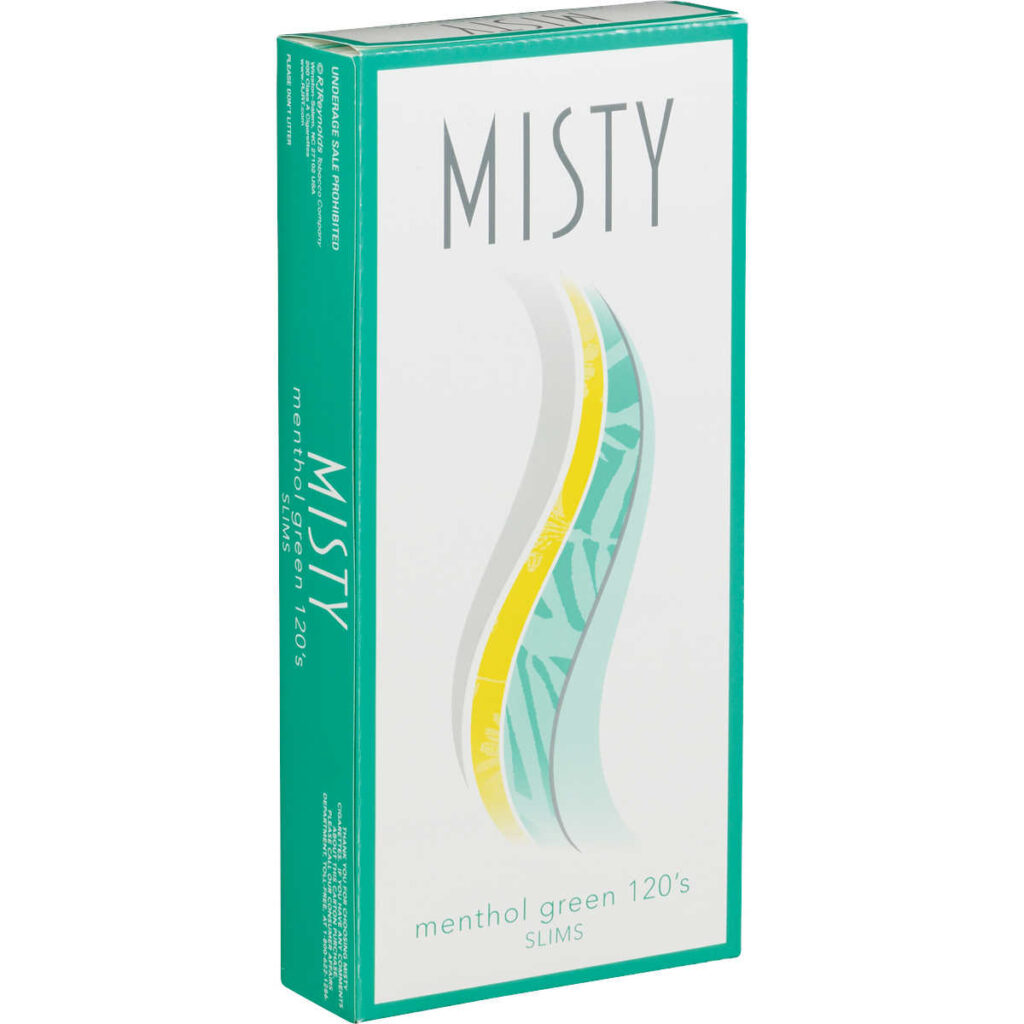 Misty Menthol Green 120's Box of 10 Packs - Hello Cigarettes