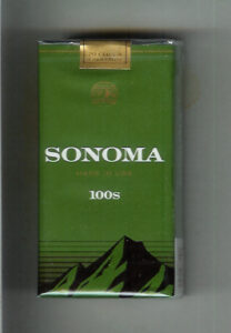 Sonoma Menthol Dark Green 100's Soft box of 10 packs - Hello Cigarettes